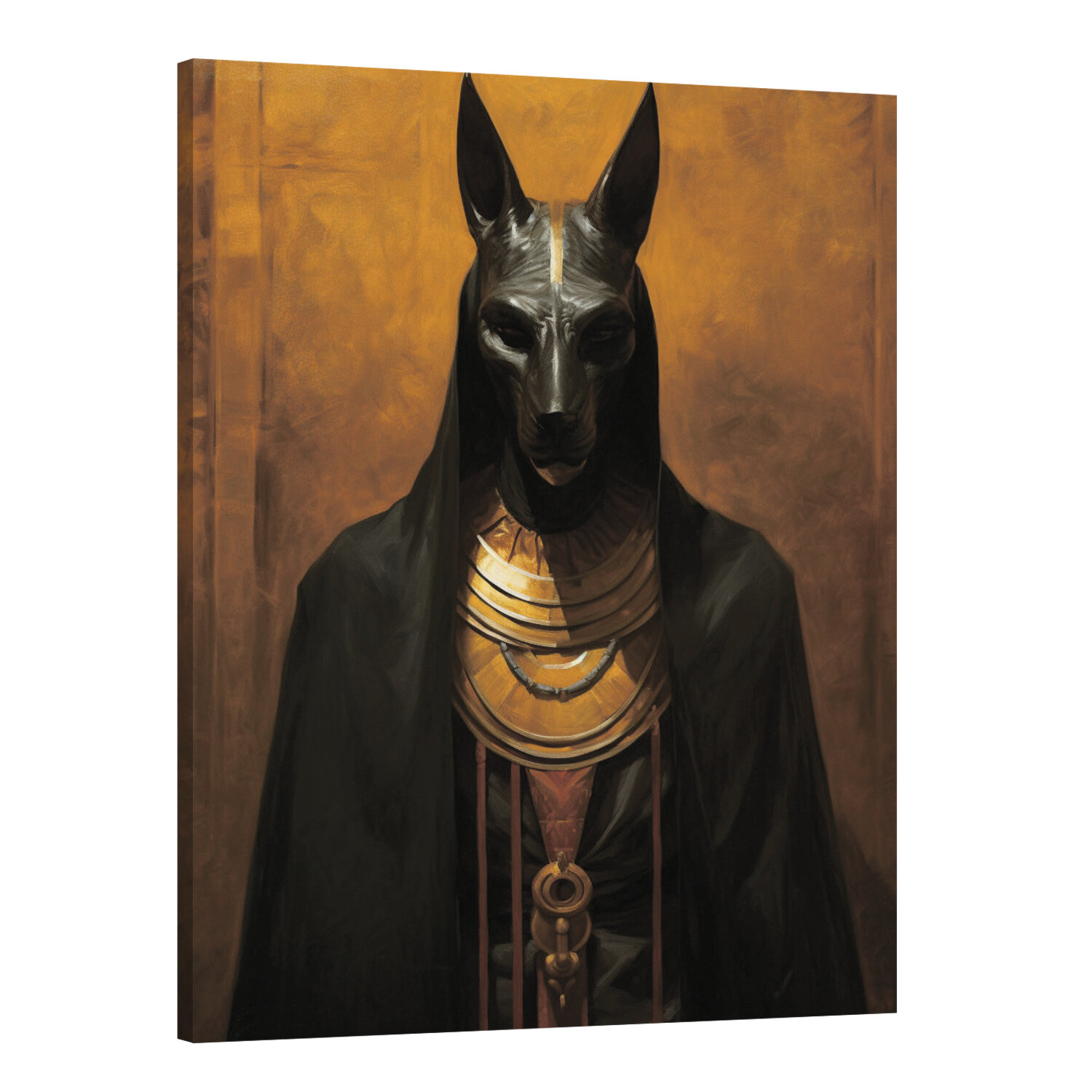 Интерьерная картина 50х70 "Анубис: воплощение божественной справедливости"