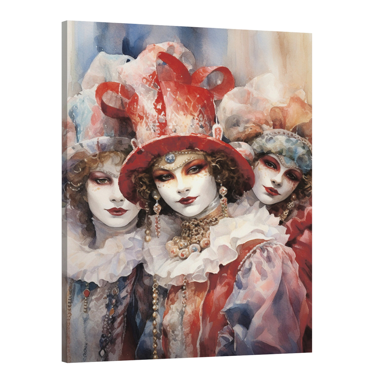 Интерьерная картина 50х70 "Тайны шутовского маскарада"