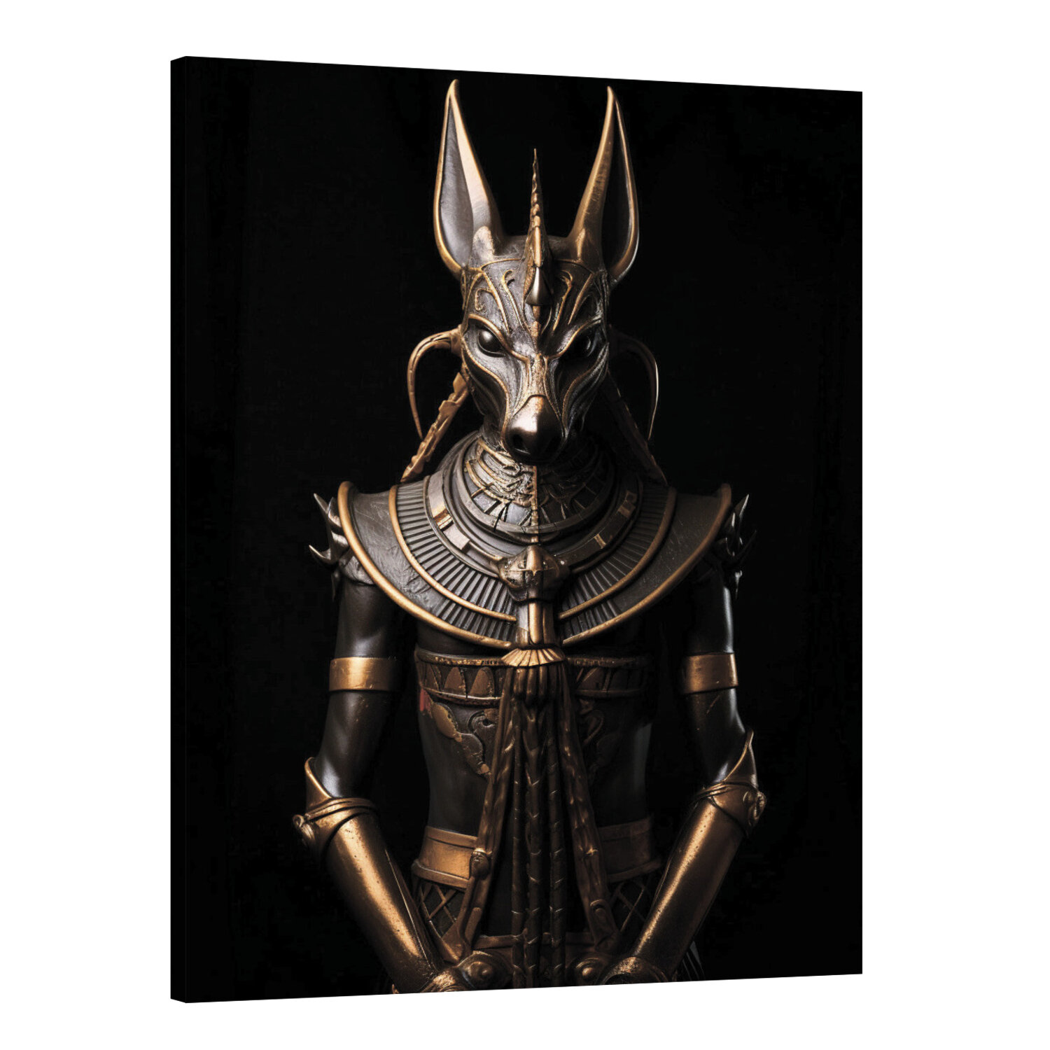 Интерьерная картина 50х70 "Анубис: проводник в мир бессмертных"