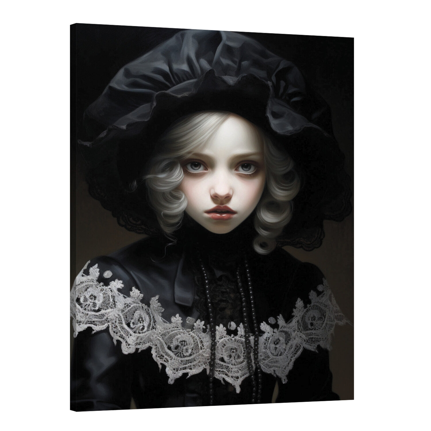 Интерьерная картина 50х70 "Кукла в стиле готика"