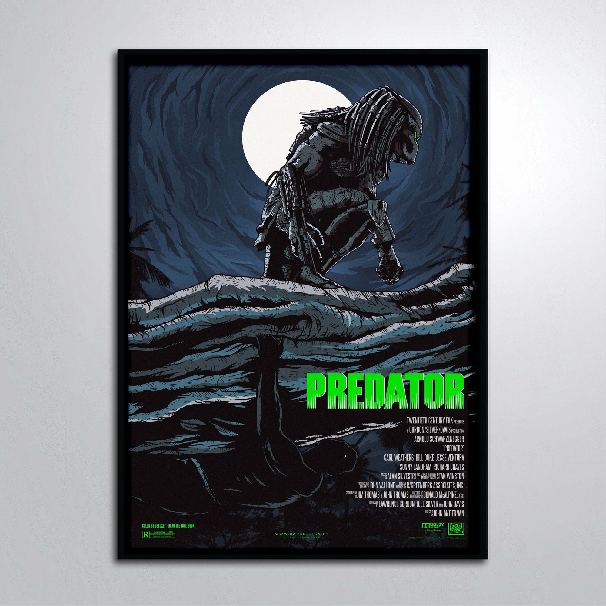 Постер без рамы/Хищник Арнольд Шварценеггер Дерево Арт Predator (А2/420х594)