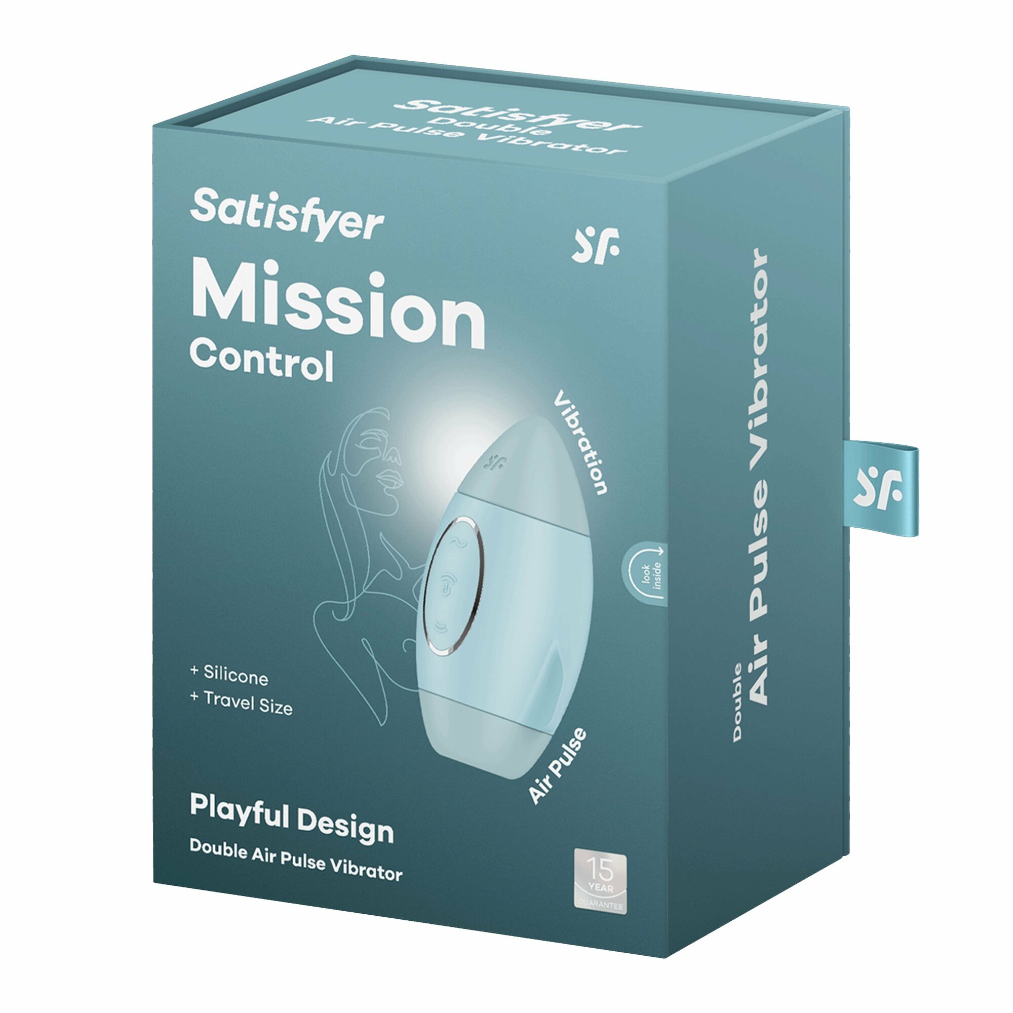 Вибростимулятор Satisfyer Mission Control, волновая стимуляция и вибрация, голубой