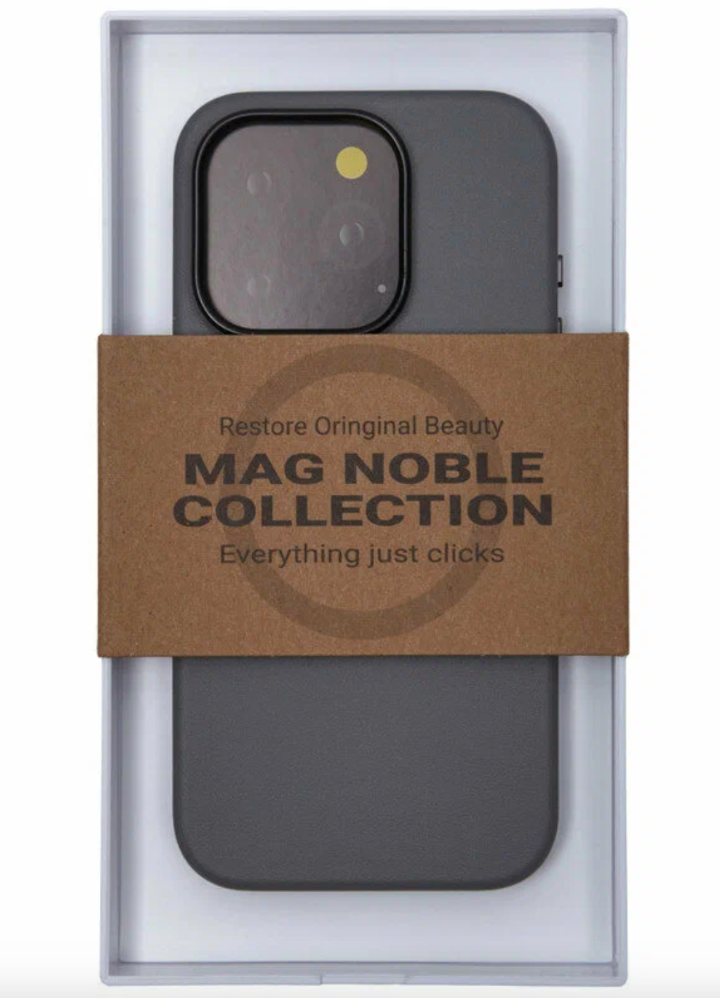 Чехол с с поддержкой беспроводной зарядки для iPhone 15 Pro Max MAG NOBLE COLLECTION-Titanium Grey