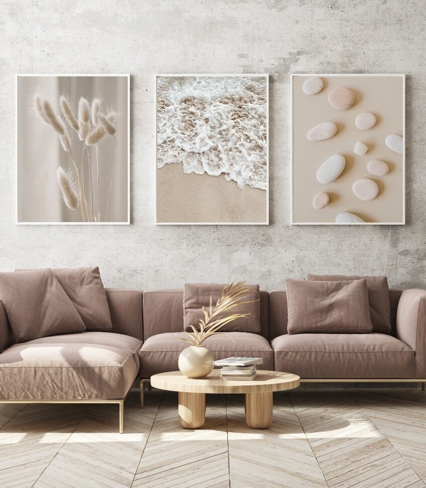 Постеры для интерьера "Море", набор 3 шт размер 30х40 см / плакат интерьерный набор/ постеры в скандинаdском стиле