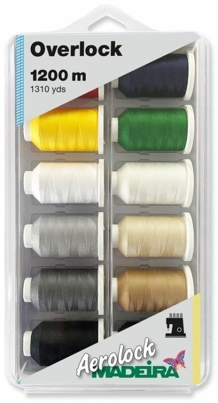 Набор ниток Aerolock №125 Blister Box 12*1200м Madeira 8098