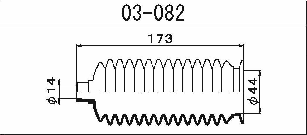 Пыльник рулевой рейки лев Maruichi 03-082