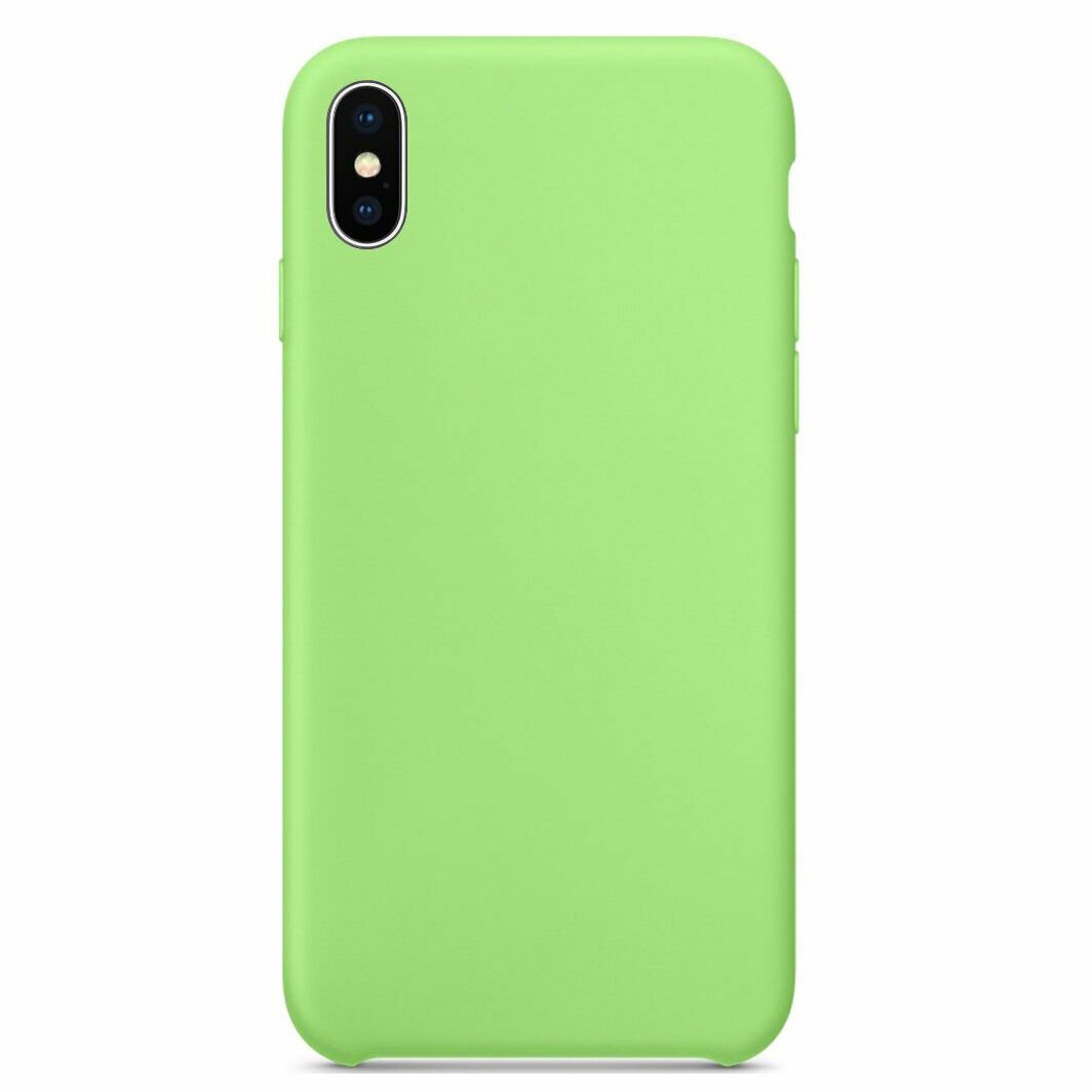 Чехол для iPhone XR, G-Net Silicon Case, салатовый