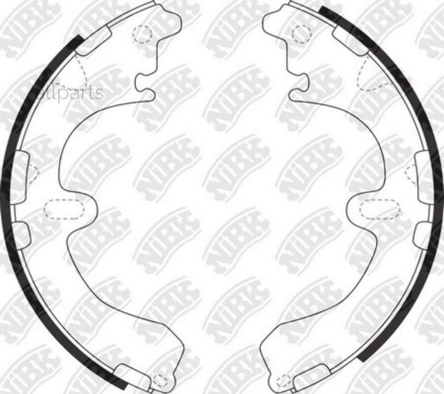 NIBK FN2311 Колодки тормозные барабанные TOYOTA COROLLA 1.4 2000 - 2002 TOYOTA RAUM 1.5 1997 - 2003 TOYOTA SPR