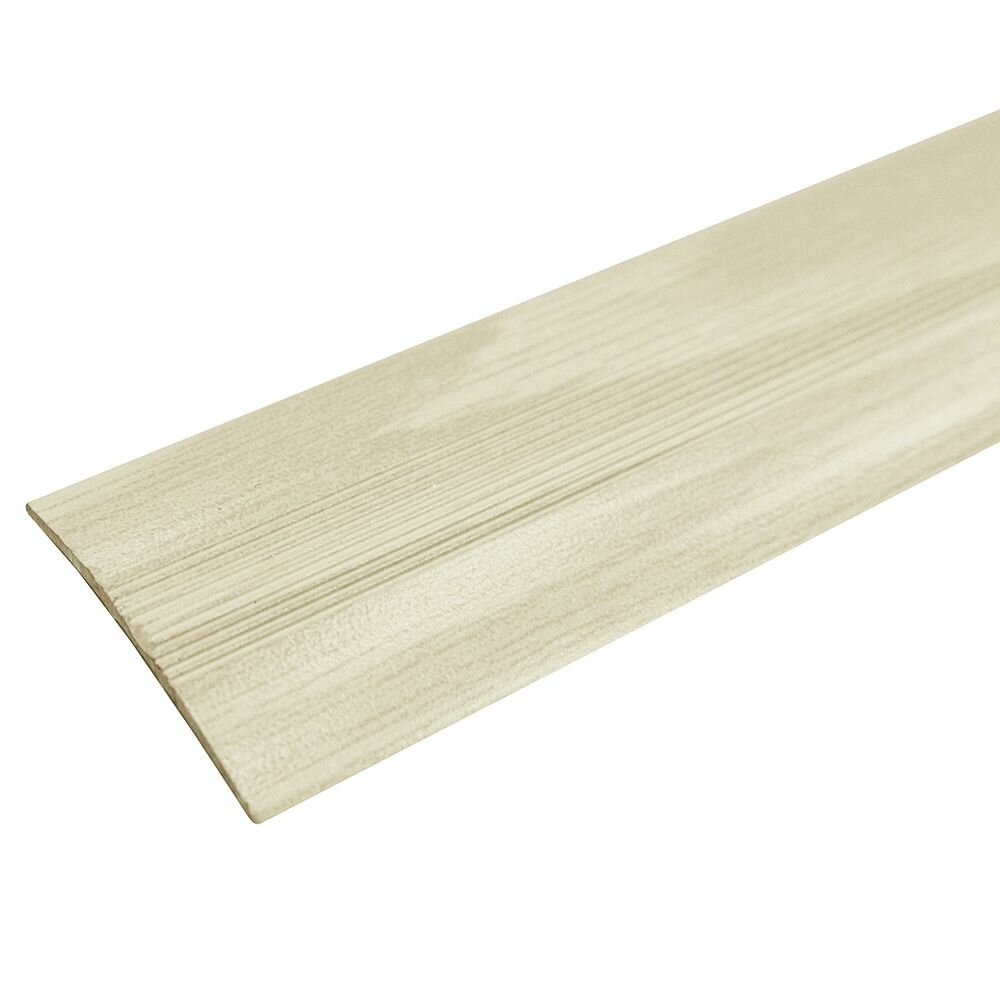 Порог алюминиевый декорированный Стык 38х3,3 мм Груша белая 1,8 м