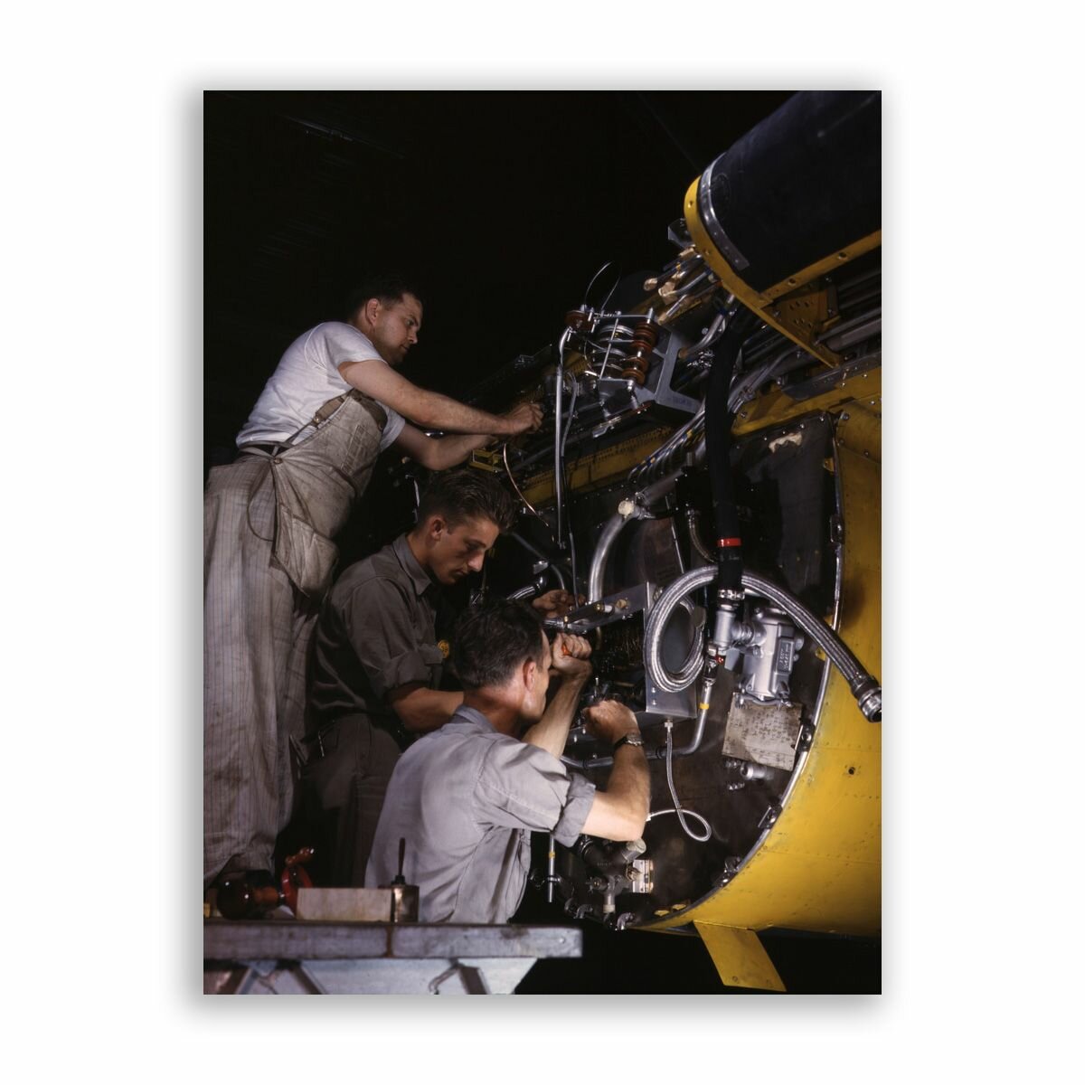 Постер, плакат на бумаге / Ретро фотографии американских рабочих. 1940 год / Размер 40 x 53 см