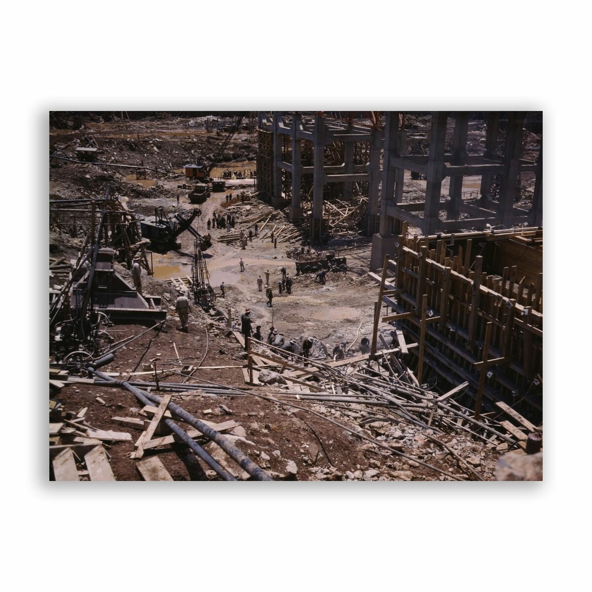 Постер, плакат на бумаге / Американские индустриальные ретро фотографии / Размер 30 x 40 см