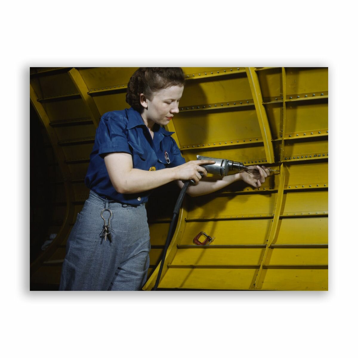 Постер, плакат на бумаге / Ретро фотографии американских рабочих. 1940 год / Размер 40 x 53 см