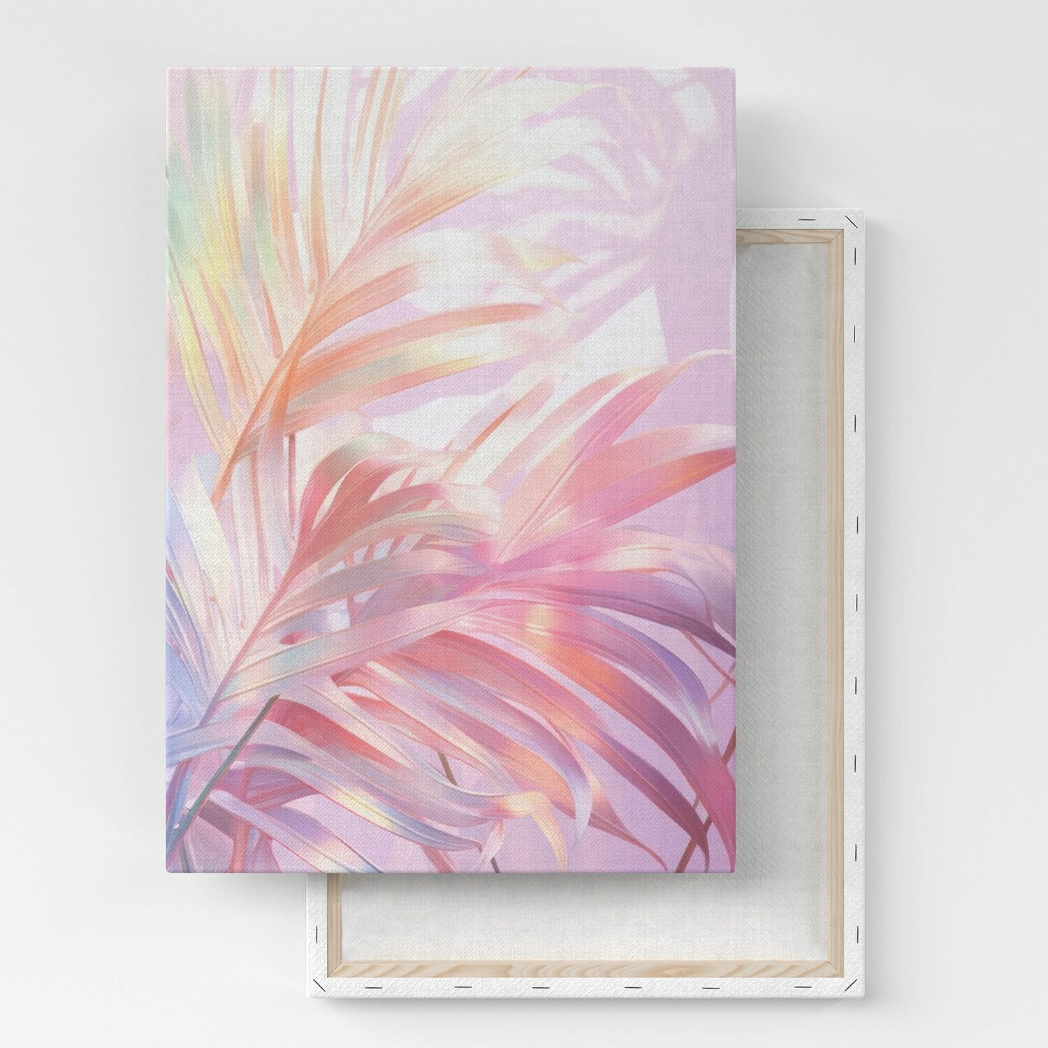 Картина на холсте, репродукция / Перламутровые листья / Размер 40 x 53 см