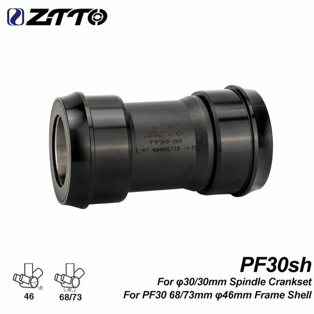 Каретка ZTTO PressFit PF30-30 46х68/73, под вал 30мм, black