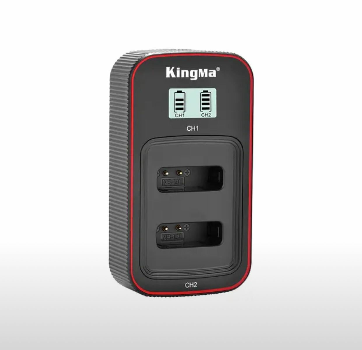 Зарядное устройства KingMa c дисплеем и двумя слотами для аккумуляторов Canon NB-13L.