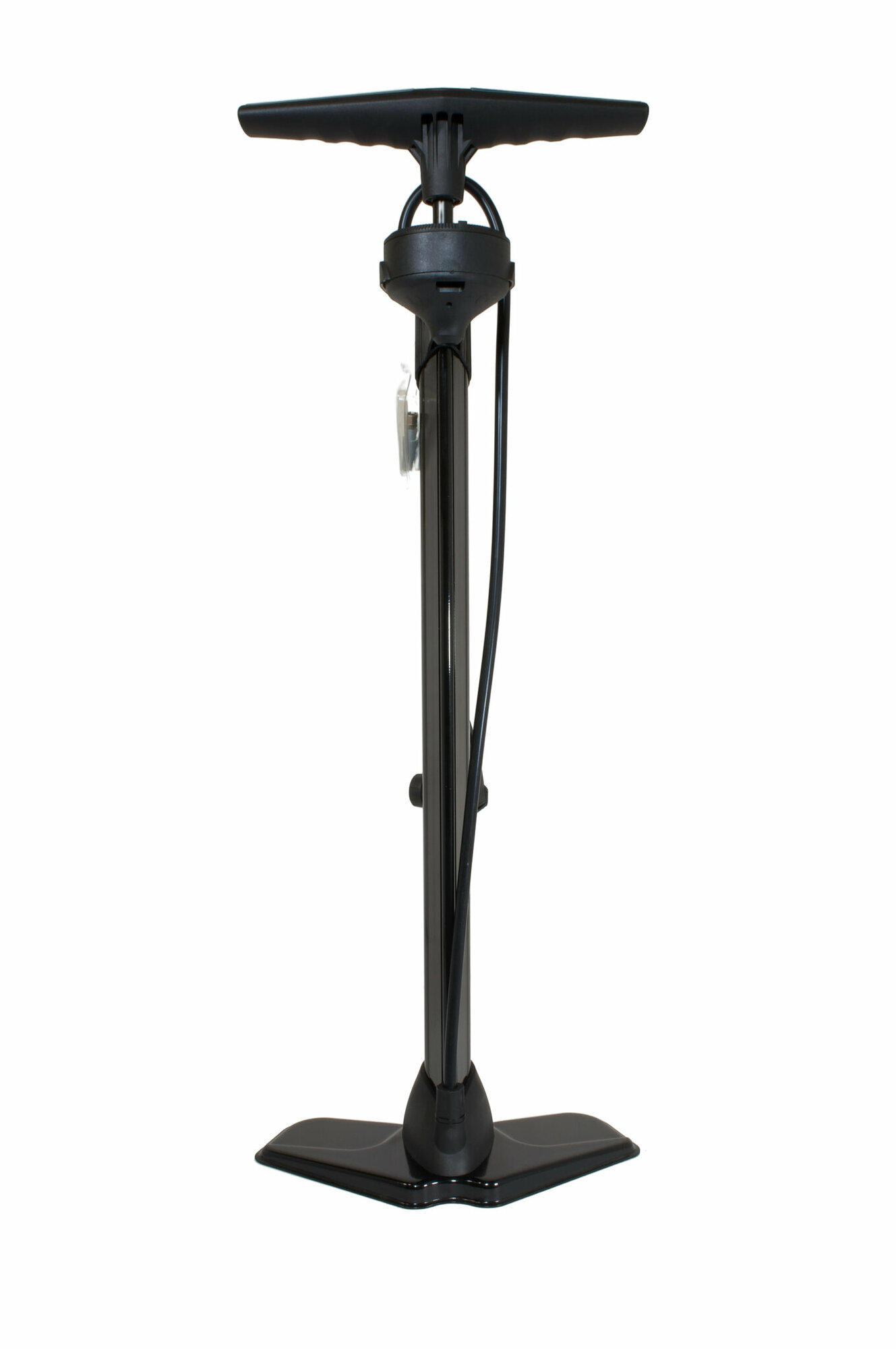 Насос BEE PUMP ручной-напольный, под ниппель AV/FV, с манометром, 32x600мм, алюминий, черный