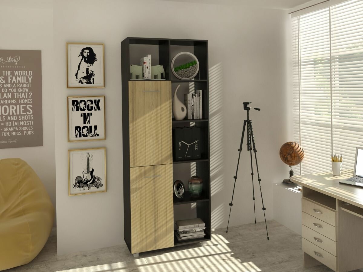 Стеллаж Рекорд-2.1 для книг 80*209.6*35.6