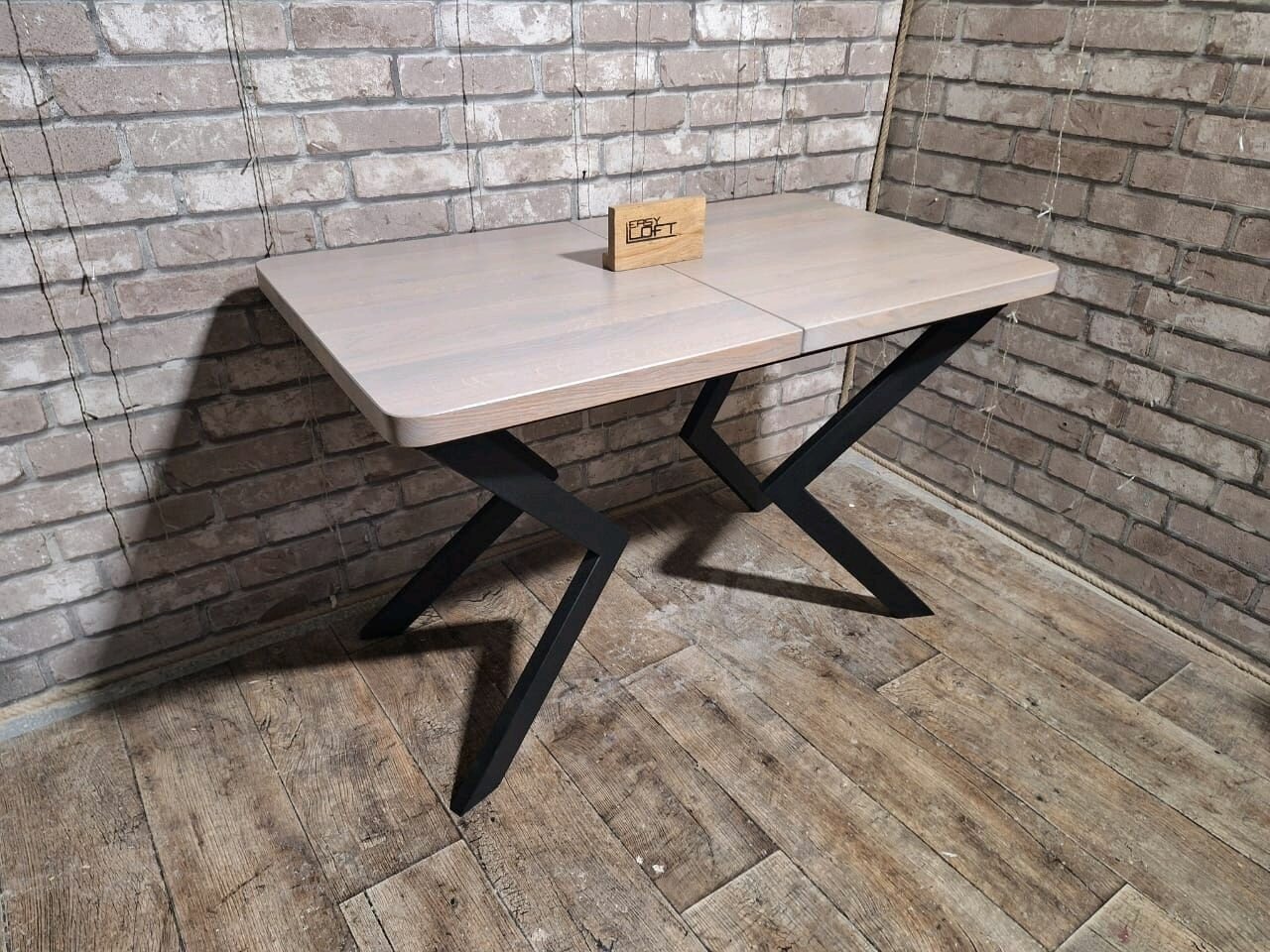 Кухонный стол лофт Kuhmaster-47, для дома и офиса, с размерами 180х75х80 см