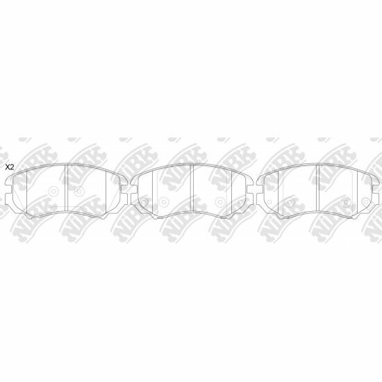 Колодки тормозные дисковые Nibk для HYUNDAI Getz передние (4шт.)
