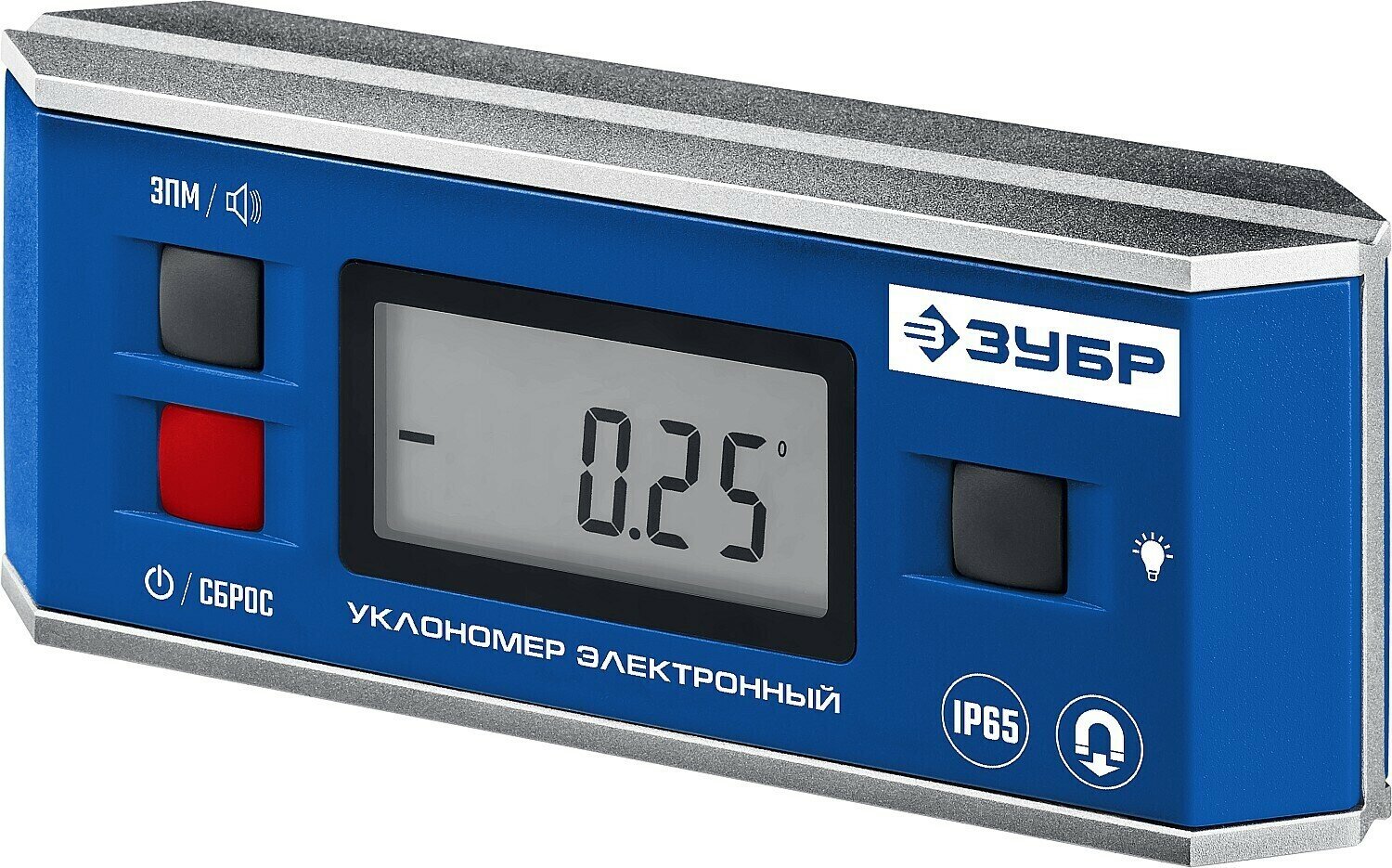 ЗУБР мини, 0 - 90°, ±0.05°, электронный уровень-уклономер, Профессионал (34745)