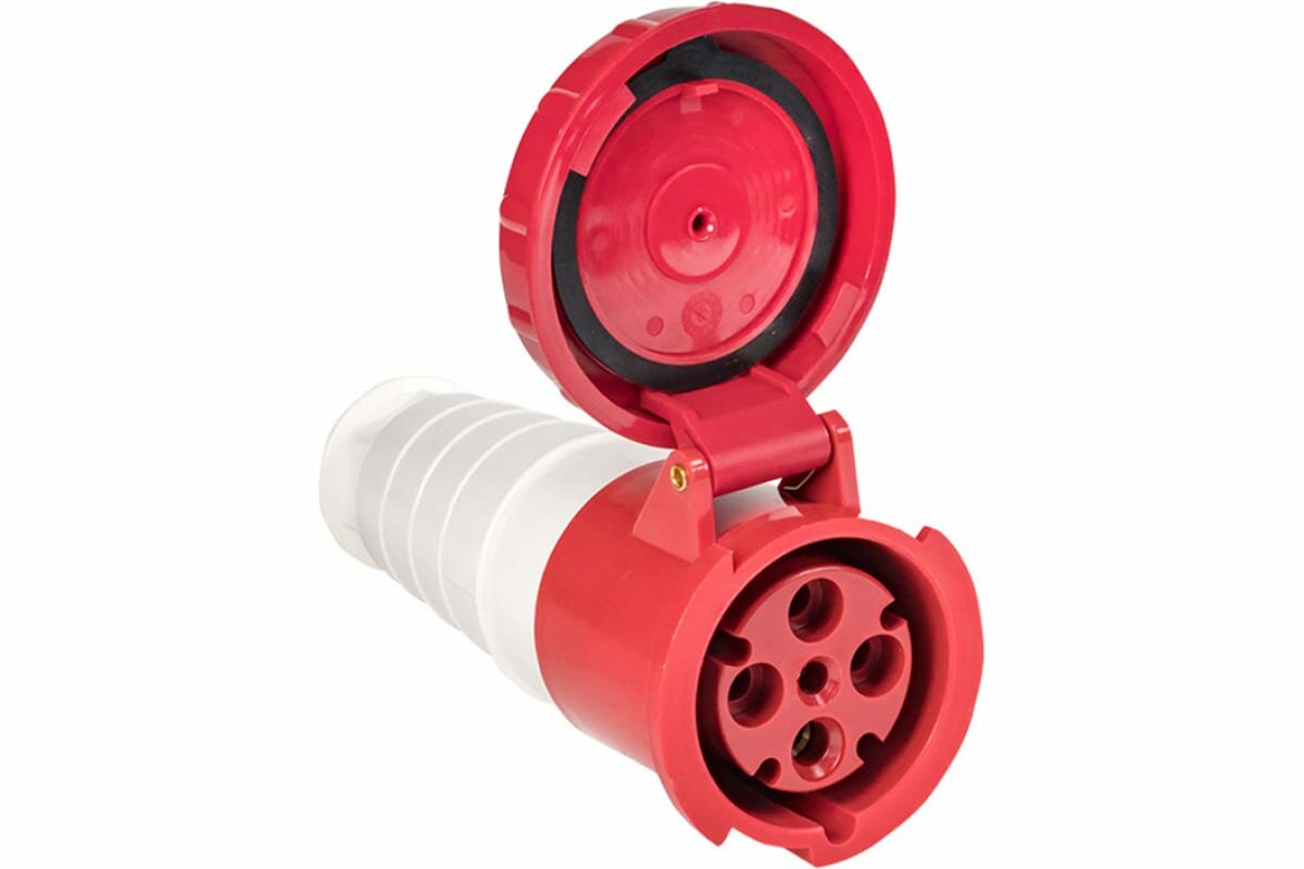 EKF кабельная розетка 63А 3P+E IP44 380В ps-234-63-380 для наружной установки