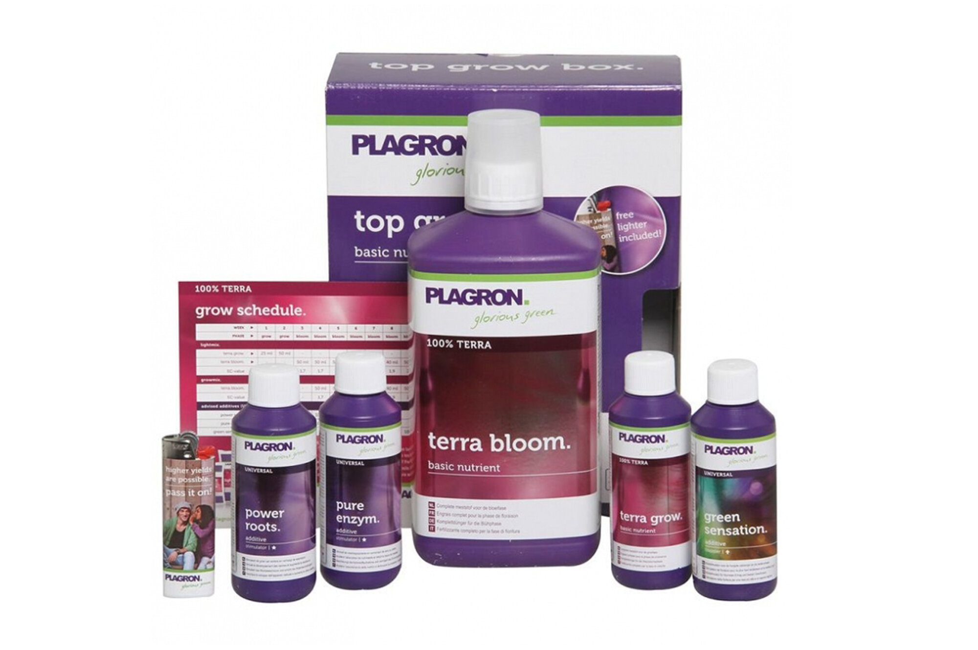 Удобрение органоминеральное для земли, набор Plagron Top Grow Box 100% Terra