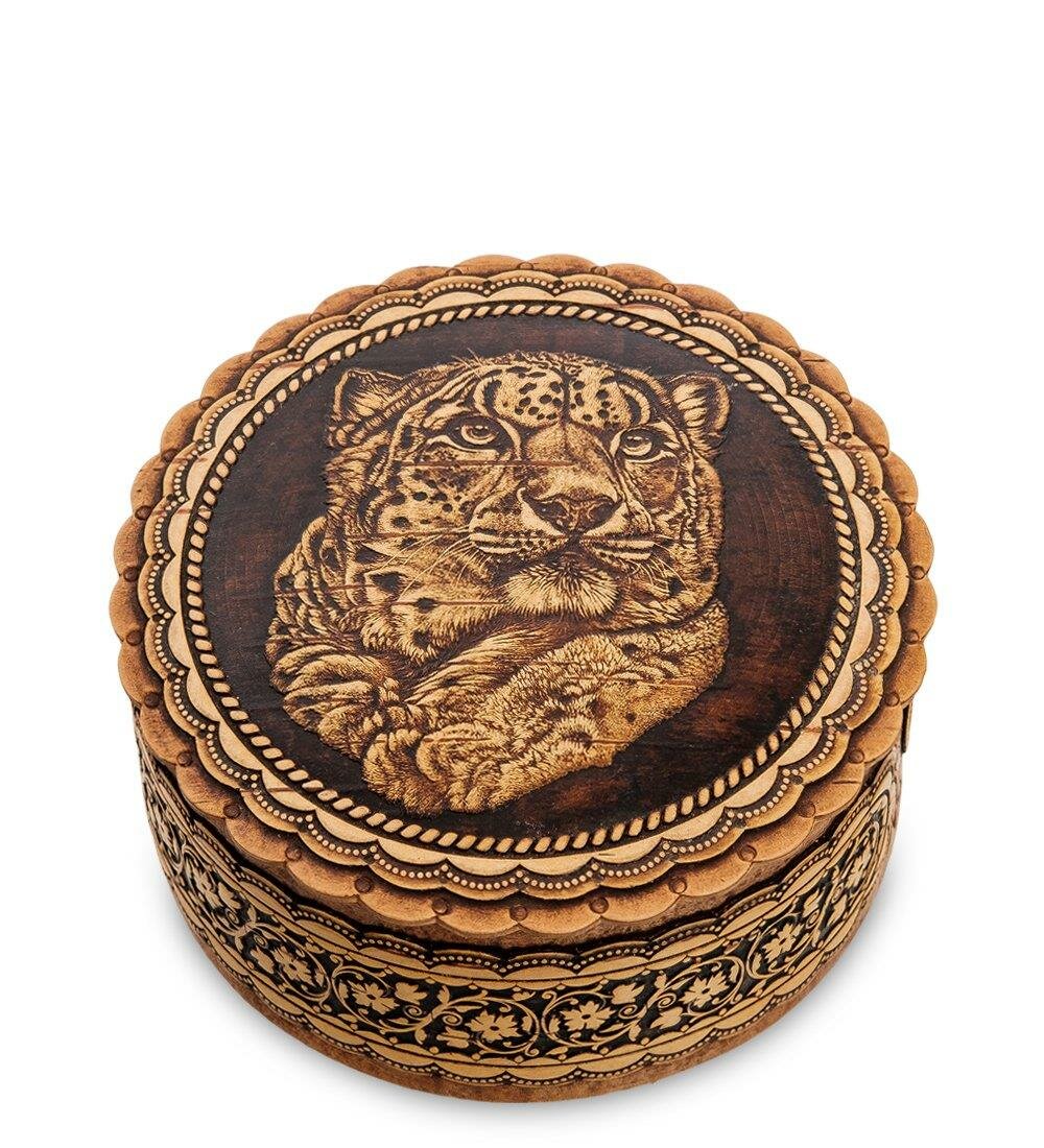 Шкатулка Гепард (береста) A2134326 Народные промыслы, Береста, Россия