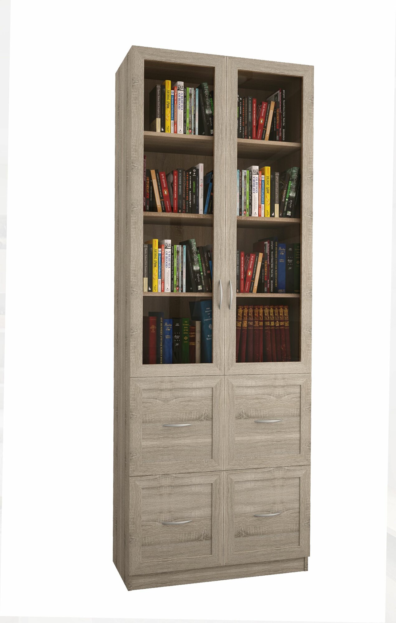 Книжный шкаф "Библиограф 2.4" 80х200х40, дуб сонома