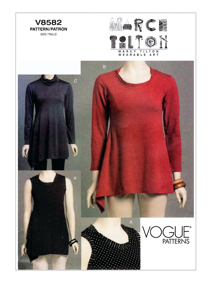 Выкройка VOGUE №8582 Блузон