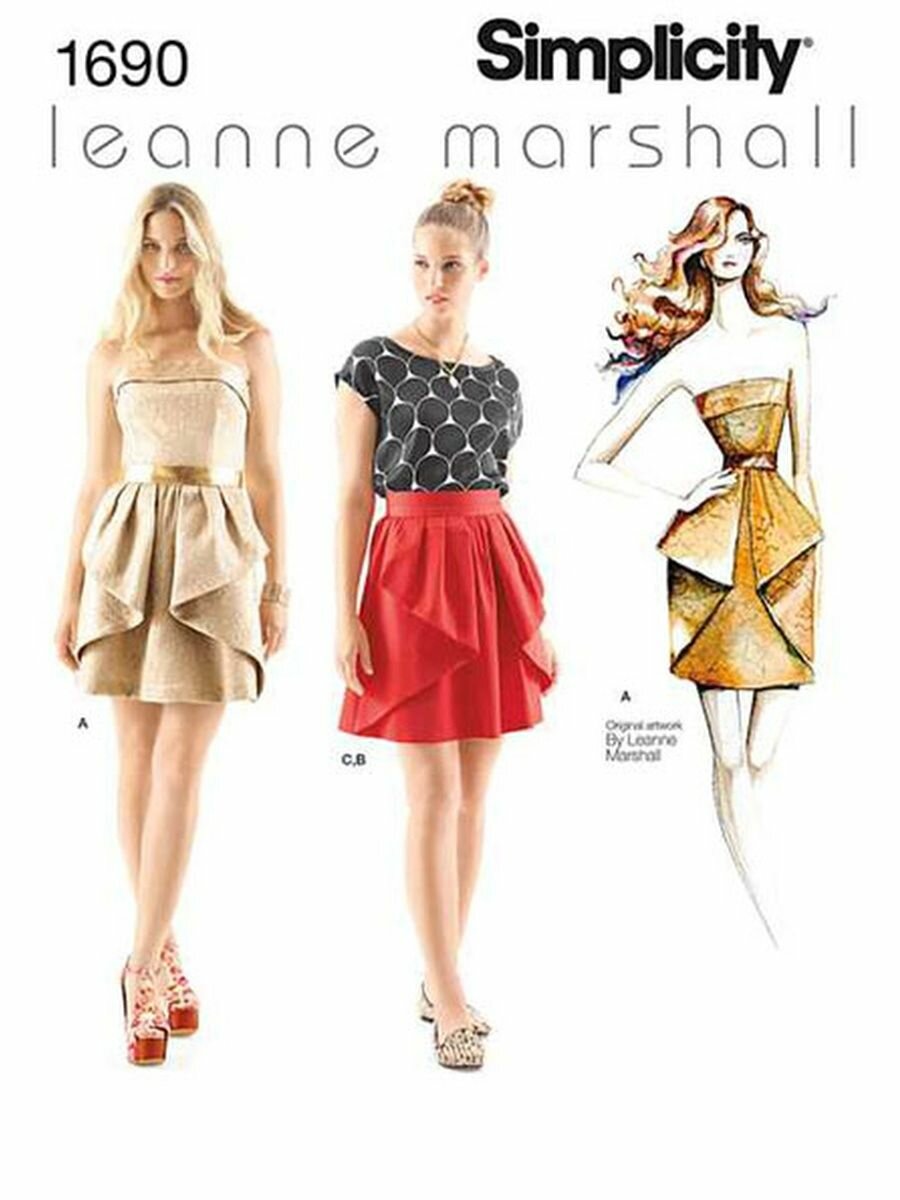 Выкройка Simplicity Платье, Топ, Юбка