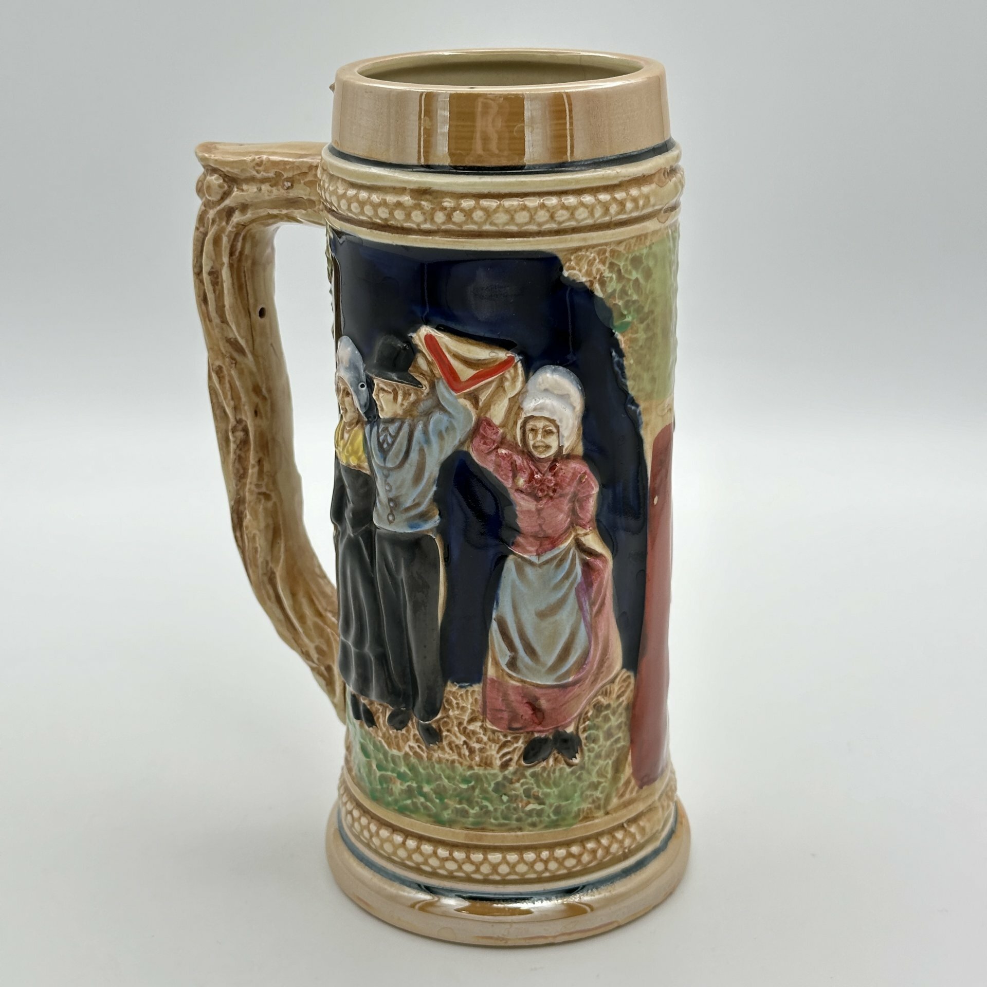 Кружка пивная "Овернь", керамика, роспись, глазурь, Франция, 1960-1990 гг.