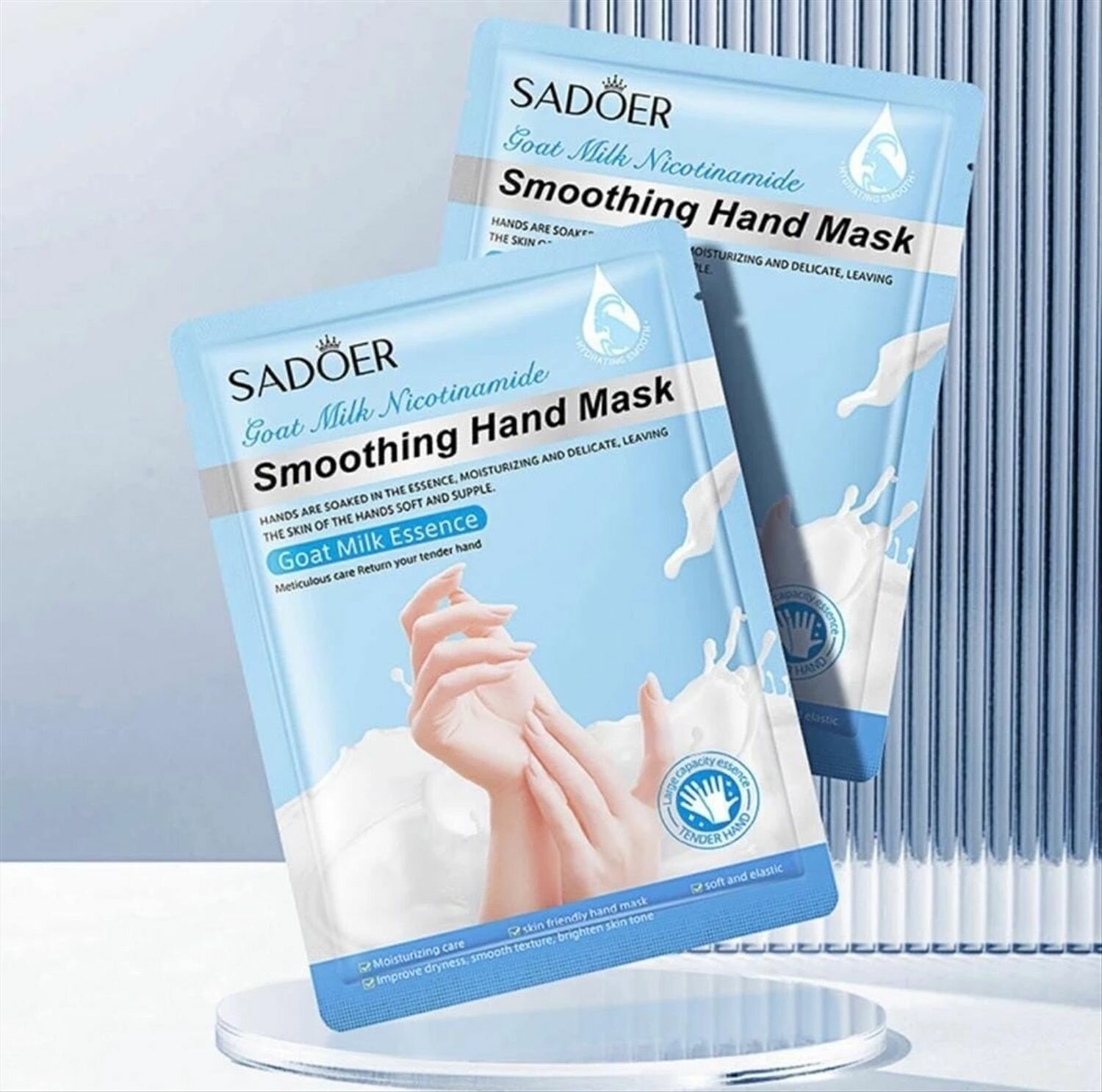 Маска перчатки для рук. Увлажняющие для омоложения ухода и защиты кожи косметические с козьим молоком и никотинамидом. Loloki