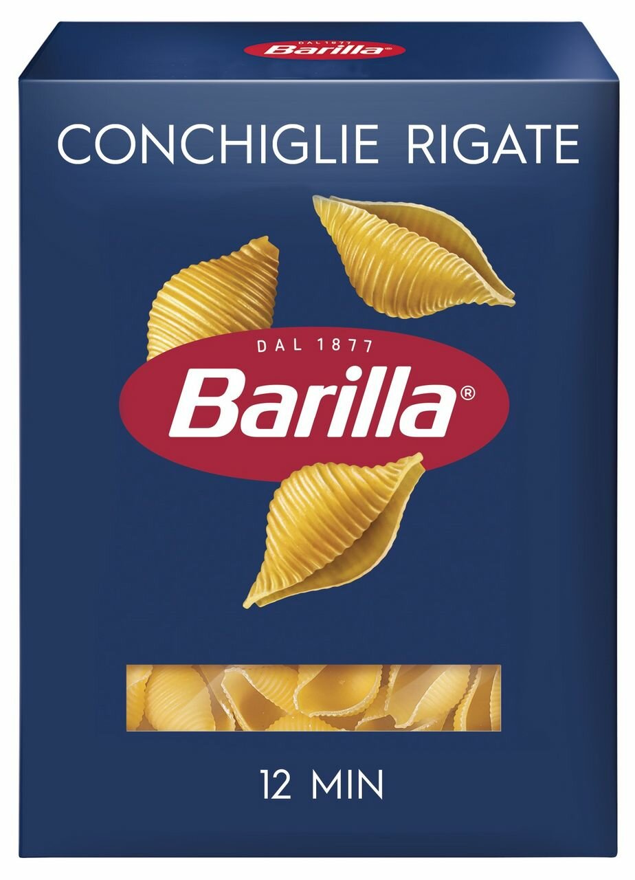 Макароны BARILLA Conchiglie rigate №93 группа А, высший сорт, 450г x 3 упаковки