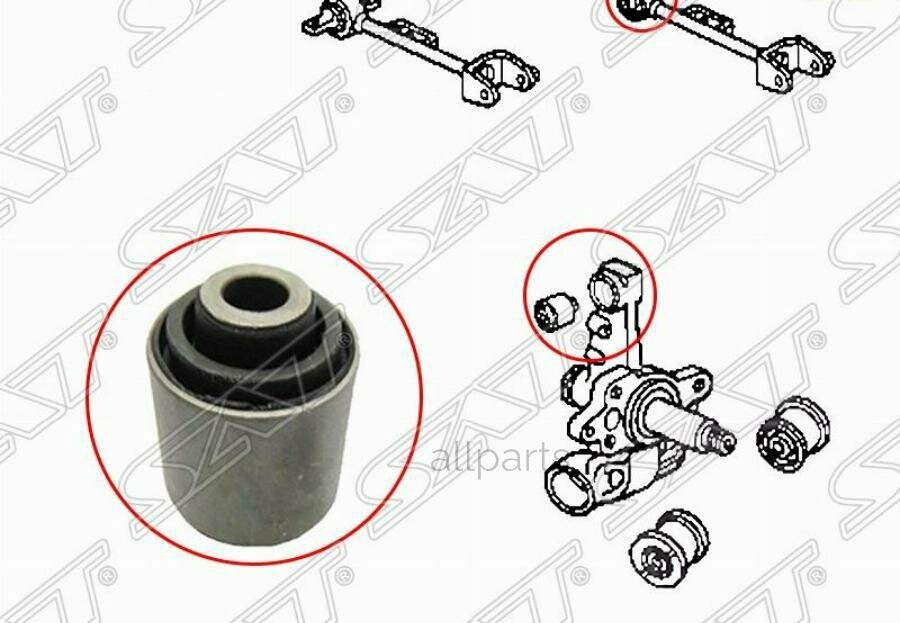 SAT ST-52395-S5A-004 Сайлентблок рычага Honda Civic 00-06 / CR-V 01-18