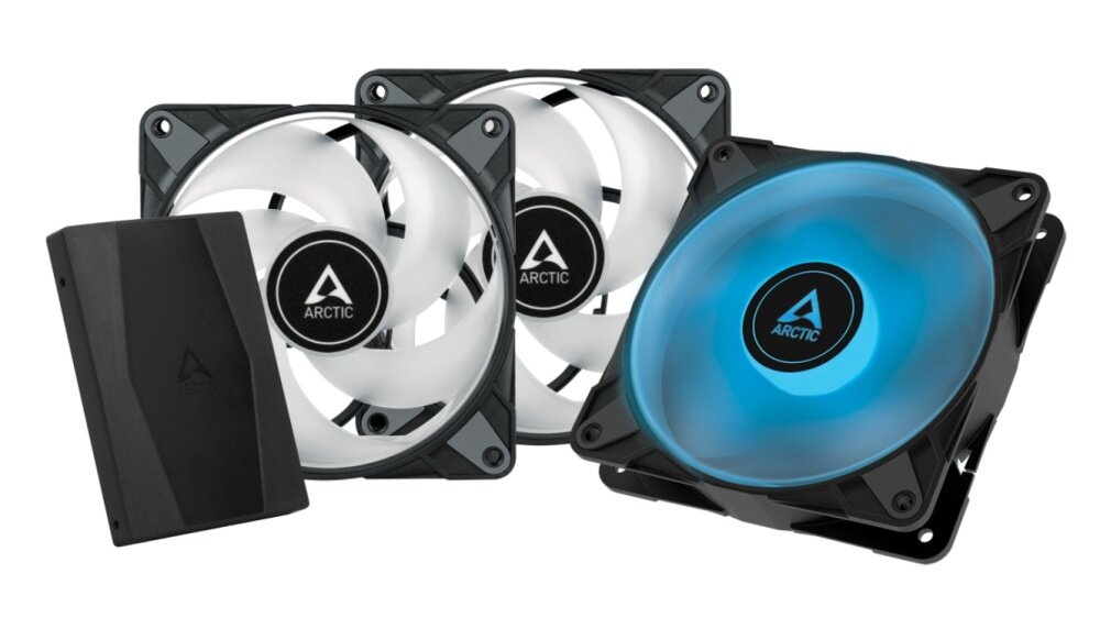 Вентилятор 120x120x25 Arctic P12 PWM PST RGB, 200-2000rpm, 0.11A, 3шт+controller, ACFAN00229A