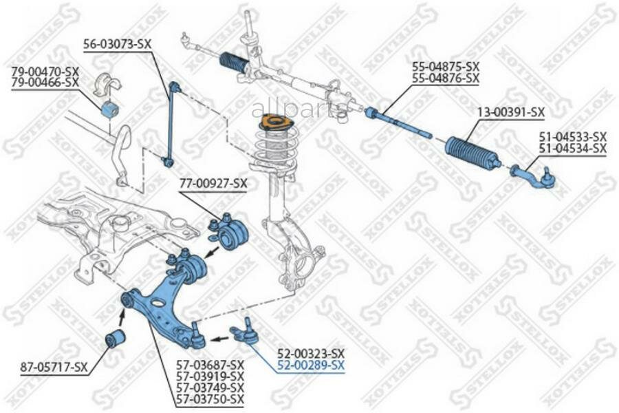 STELLOX '5200289SX Опора шаровая FOCUS-2 (21мм)