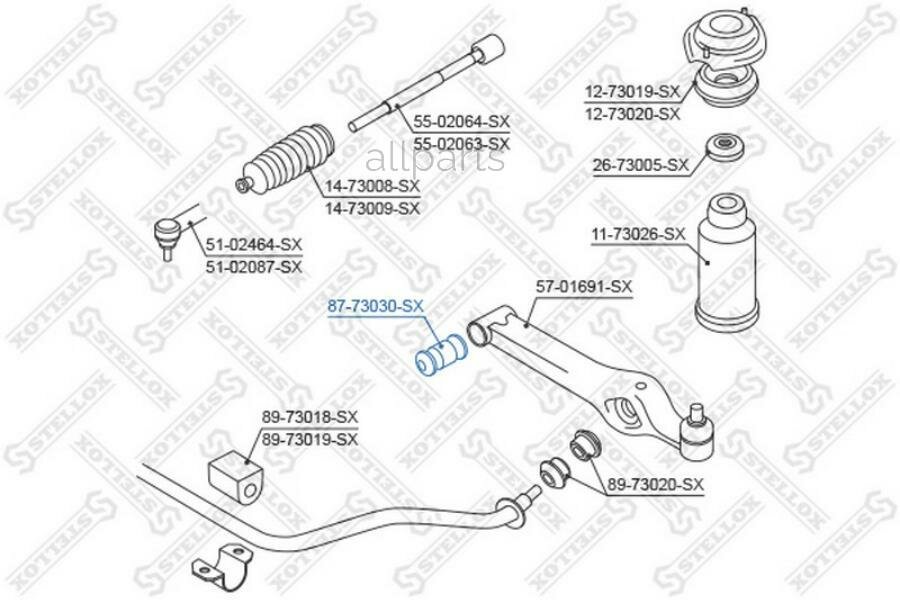 STELLOX 8773030SX сайлентблок рычага внутр!\ Daewoo Matiz 98>