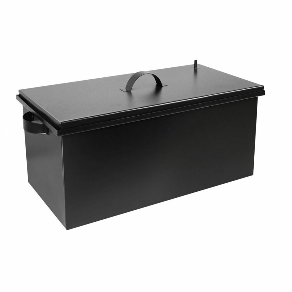 Коптильня горячего копчения Везувий Black большая 250х300х600 мм, нержавеющая сталь 1 мм