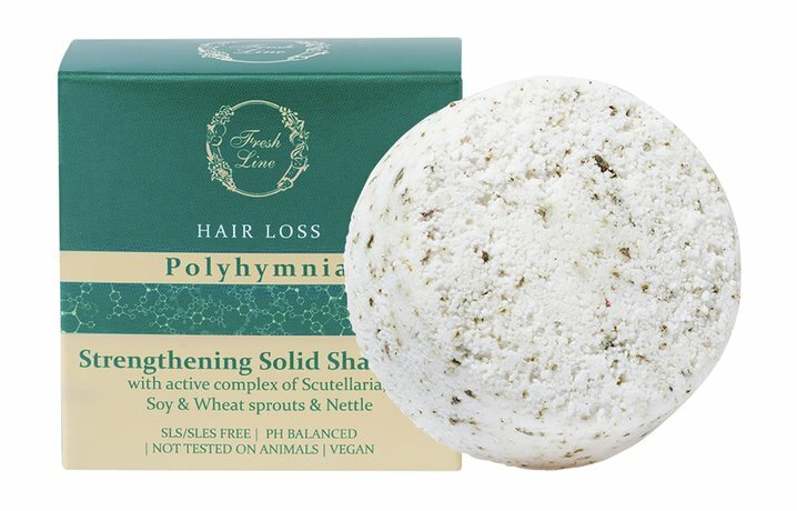 Fresh Line Polyhymnia Strengthening Solid Shampoo Твердый шампунь против выпадения волос с растительными экстрактами 100мл