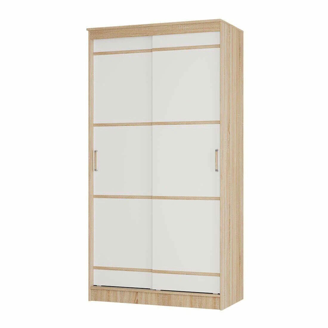 Шкаф-купе 1,14 м «Сакура», дуб сонома/белый (1140х614х2216)