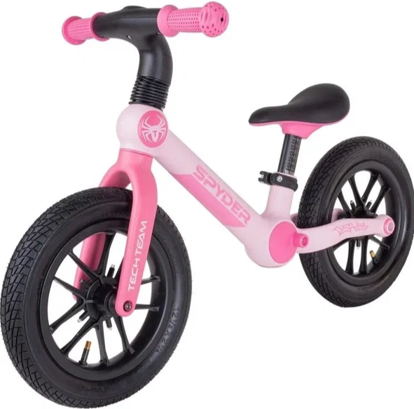 Беговел Spider розовый 1/1 + колпачки