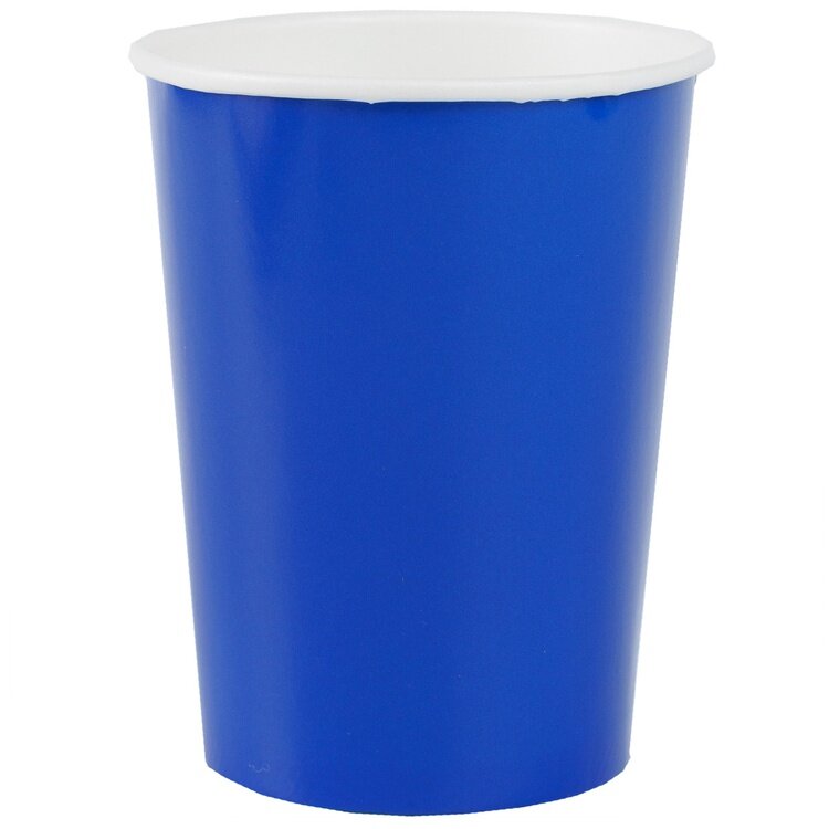 Стаканы бумажные синие, 6 штук, 250 мл