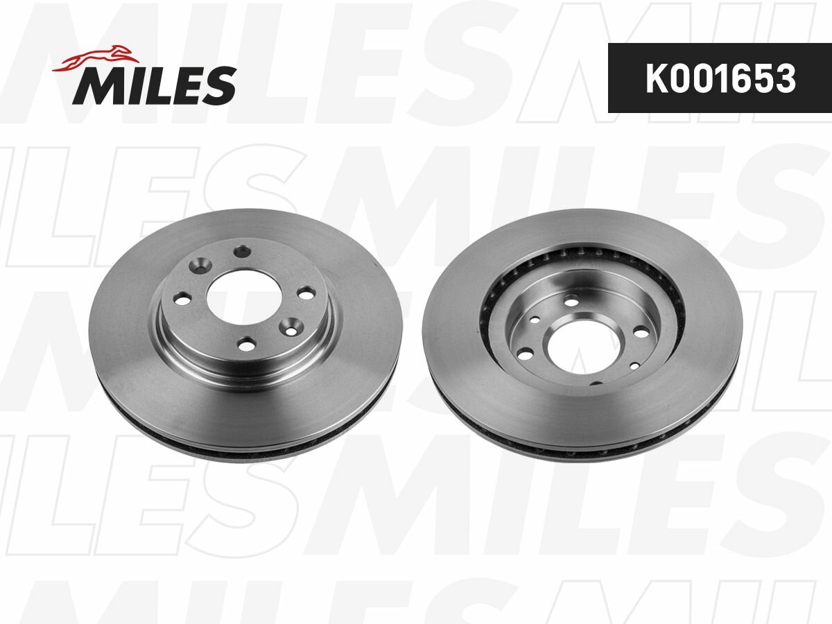 Диск тормозной передний MILES K001653 для а/м Renault Logan II, Sandero II, 258х22 мм.