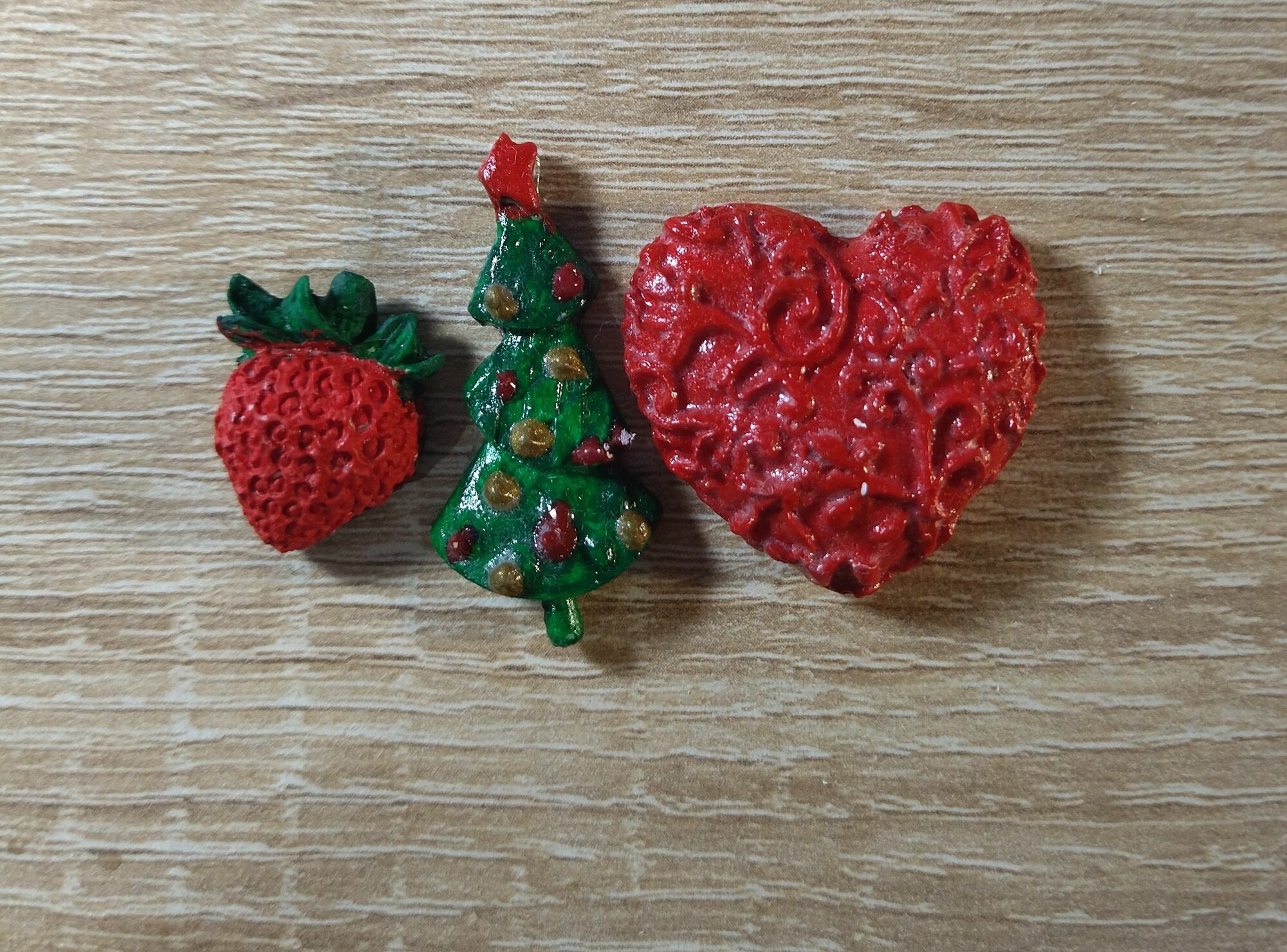 Набор миниатюр для ватной игрушки, глина, 3 шт.