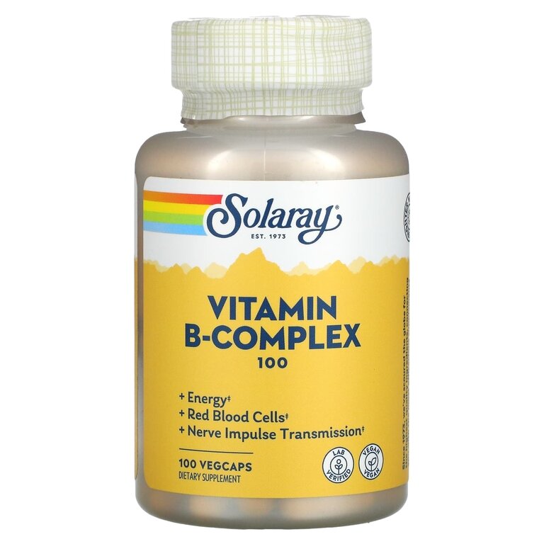 Solaray Vitamin B-Complex 100 (Б-комплекс) 100 вег капсул (Solaray)