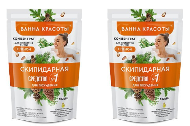 Концентрат для принятия ванны с пеной Фито косметик Ванна красоты, скипидарная, 250 мл, 2 шт