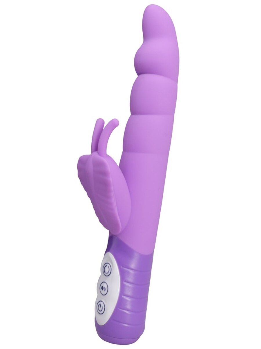 Вибратор с клиторальным стимулятором, 12см