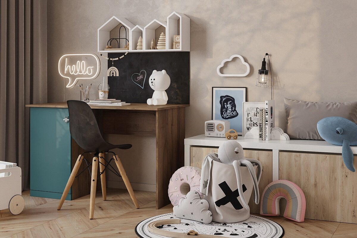 Письменный стол МебельЛэнд24 Скарабей - 3 МДФ Аквамарин 120x60x75 синий