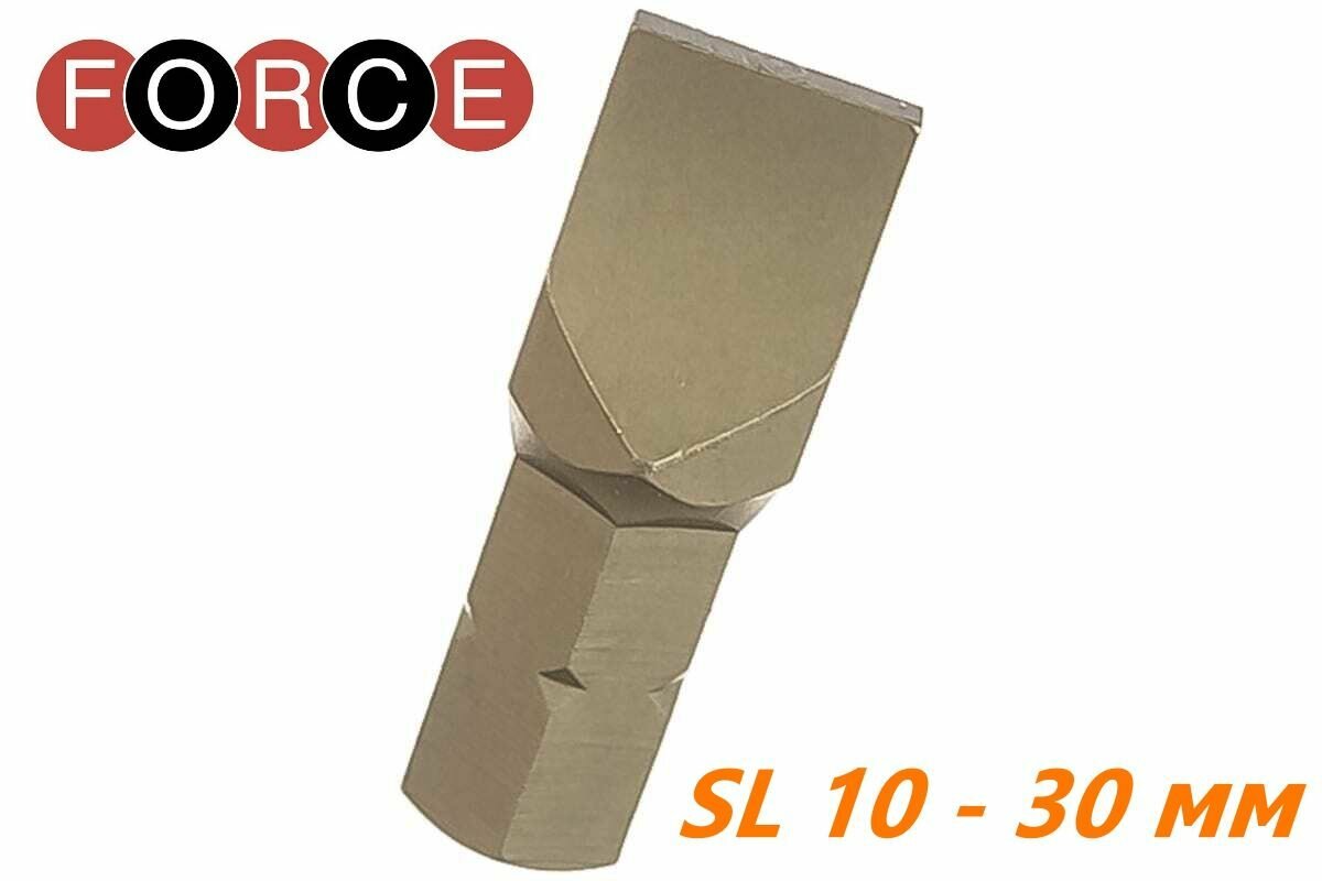 Бита шлицевая 5/16" плоская SL10 - 30 мм FORCE 1533010