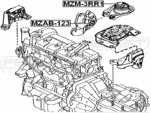 Сайлентблок подушки двигателя mazda 3 Febest MZAB-123 Mazda: BP4S39010C BP4K-39-010D BP4S39010D